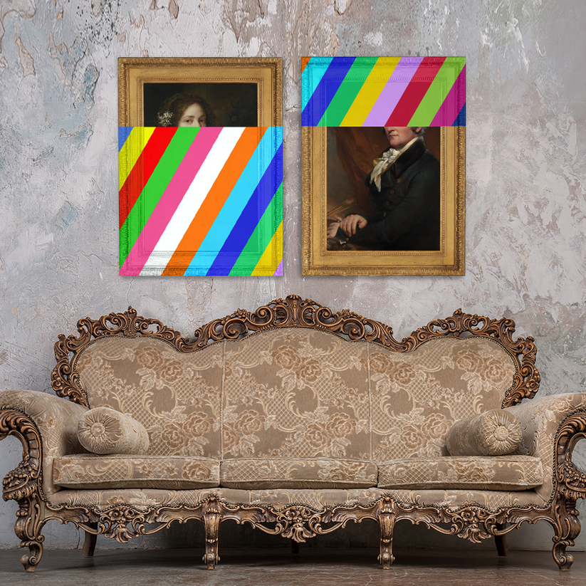 Pair of Large Quirky Abstract Art Prints - Made in London, England ...