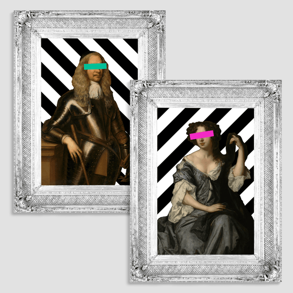 The Lady Louise and Colonel Canvas Print - Pair of unique art prints ...